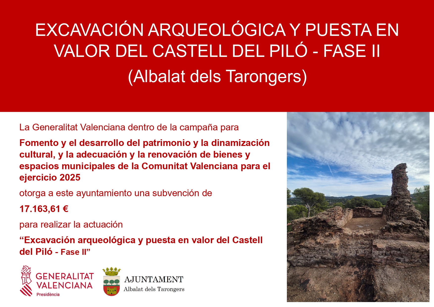 Excavación arqueológica y puesta en valor del Castell del Piló – Fase ...